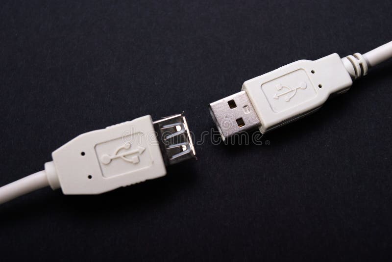 Two USB connectors stock photo. Image of periphals, data - 485836