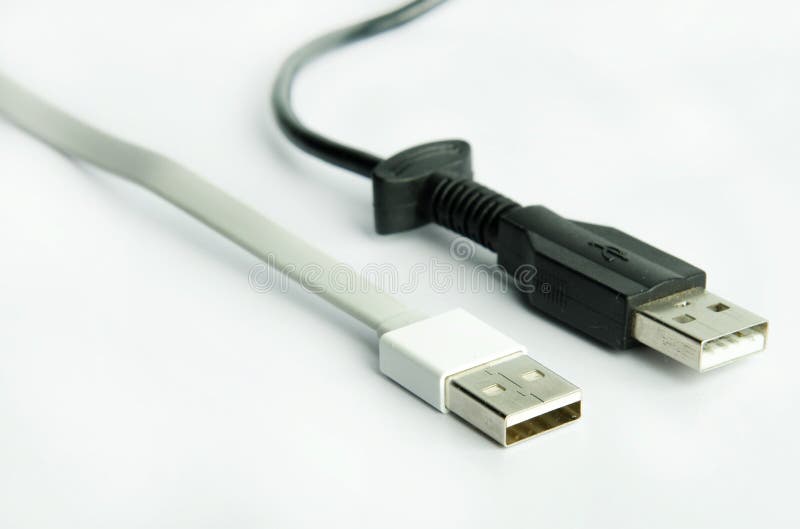 Two USB cord stock photo. Image of electronic, computer - 83705986