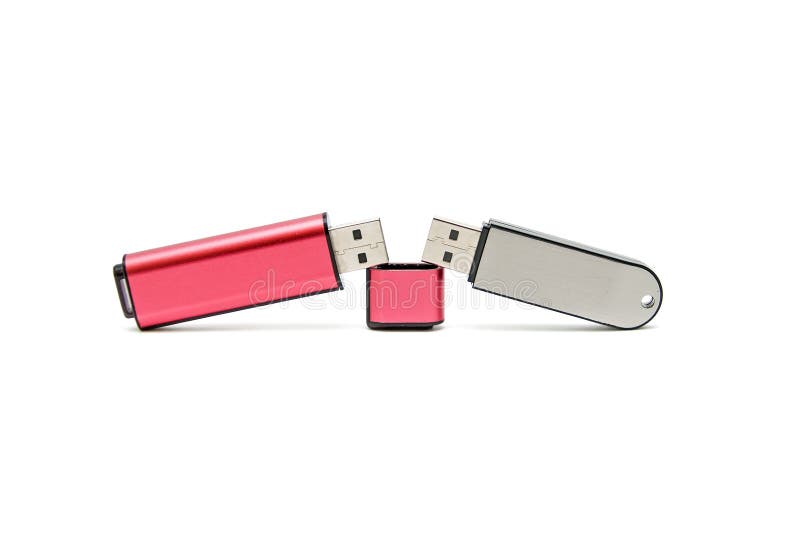 Two USB flash drive stock image. Image of format, chip - 19837783