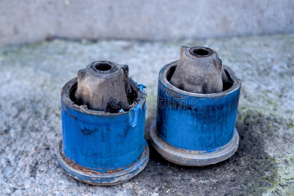 Two Used Silent Blocks from Car Rear Suspension Stock Image - Image of ...