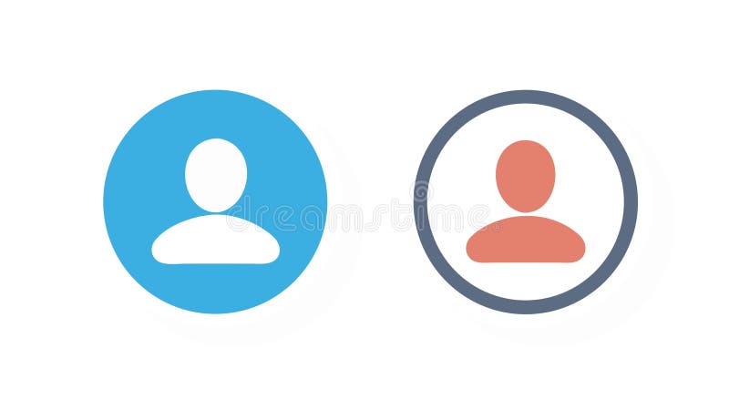 Two User Profiles Icon, Pair or Collaboration Symbol, Vector Design ...