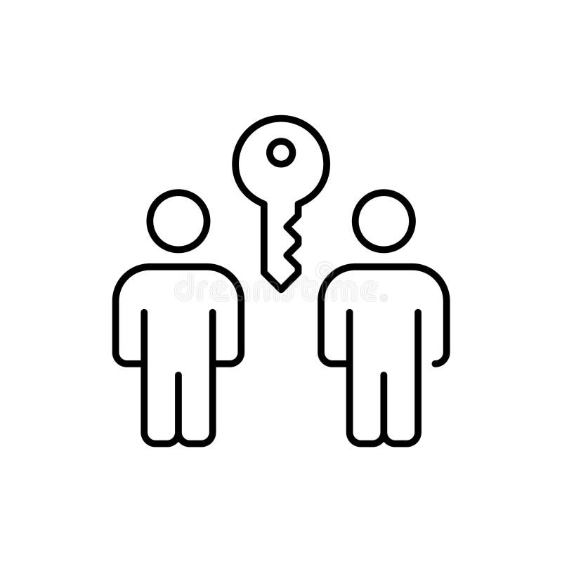 Two Users and Key between Them. Shared Access To Secure Information and ...