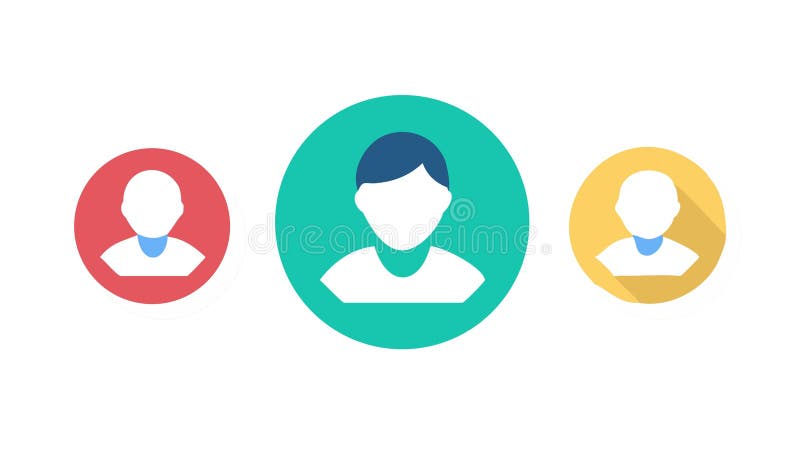 Two Users People Group Flat Design UI UX Icon, Vector Design Generative ...