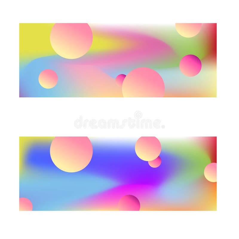 Two Variants of Colorful Backgrounds in Vector, with Circles Stock ...