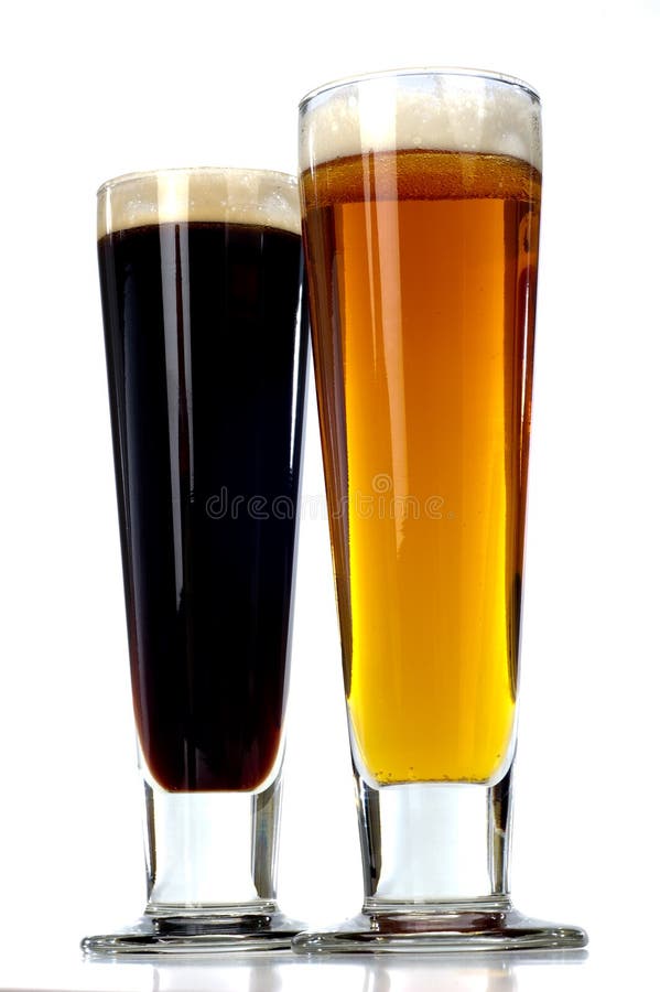 Two varities of beer stock image. Image of froth, studio - 21701551