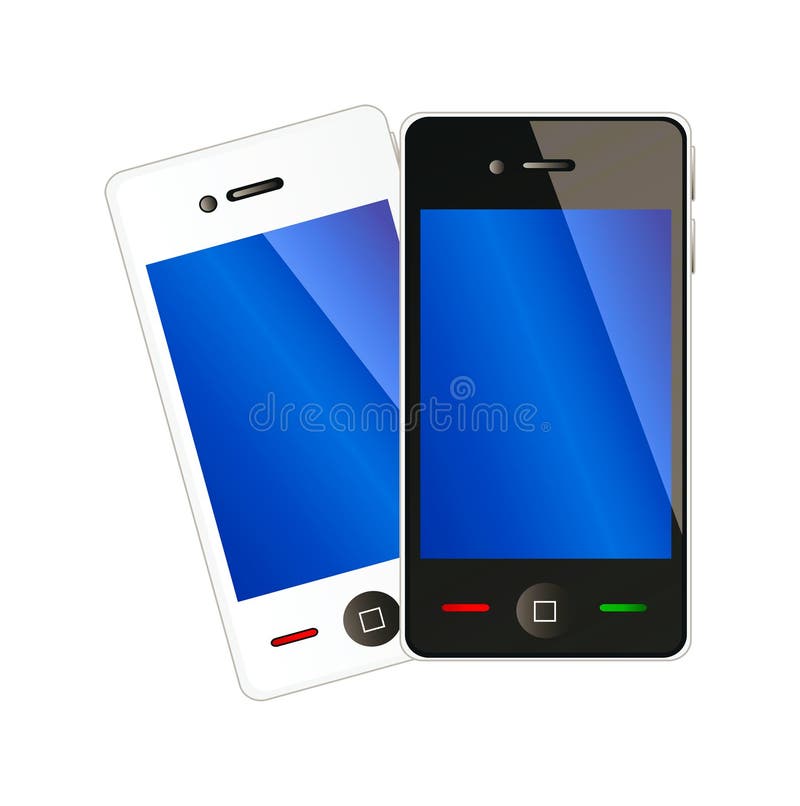 Vector Mobile Phone from Front and Back Side Stock Vector ...