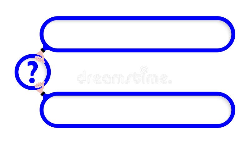 Two Vector Text Frames with Question Mark Stock Vector - Illustration ...