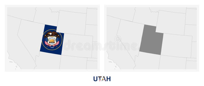 Map of the U.S. state Utah stock vector. Illustration of isolated ...