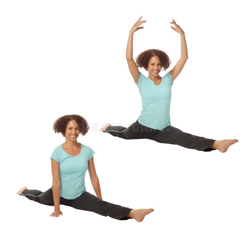 Two versions of a split stock photo. Image of exercise - 5498158