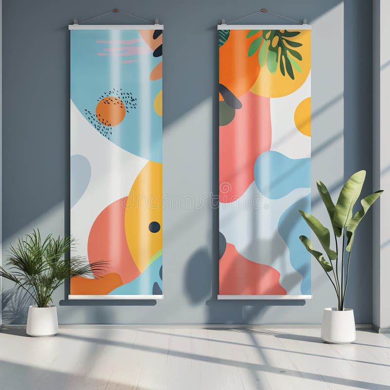 Two vertical banners stock photo. Image of paper, portfolio - 309002766