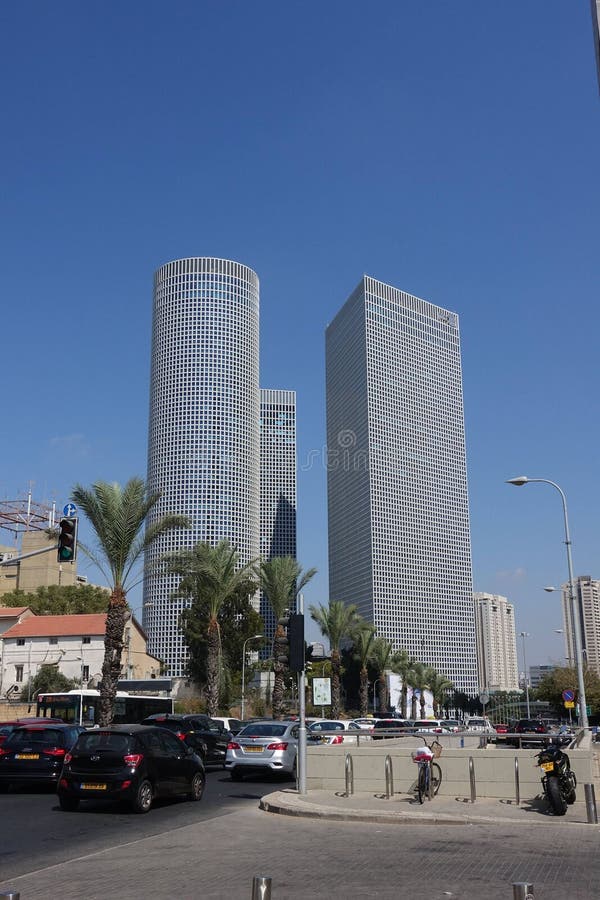 Two Very High Skyscrapers in Summer Time Editorial Photo - Image of ...