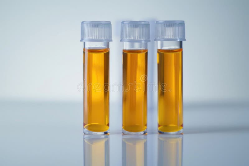 Two Vials of Liquid on a Table, Suitable for Scientific or Medical ...