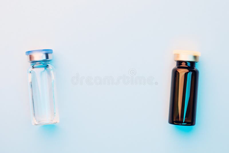 Two Vials of Medicines, Such As Vaccines, are Made of Different Glass ...