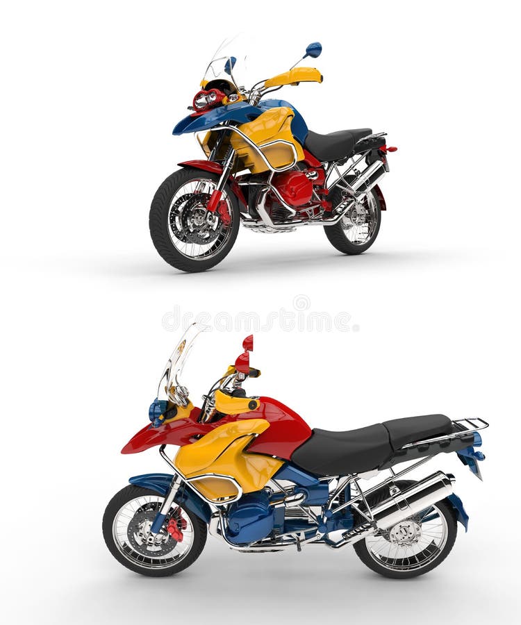 Two Vibrant Race Bikes stock illustration. Illustration of biker - 59001756