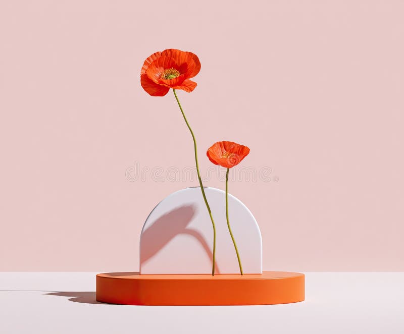 Minimalist Poppy Still Life Stock Illustration - Illustration of plant ...