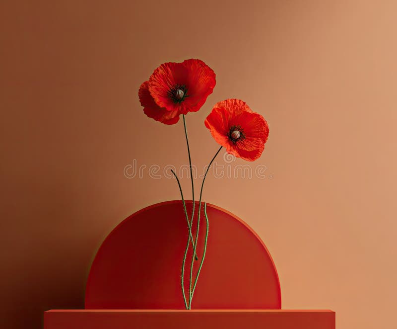 AI-Generated Poppy Still Life Stock Illustration - Illustration of ...
