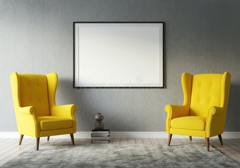 Vibrant Yellow Wingback Chairs Stock Illustrations – 15 Vibrant Yellow ...