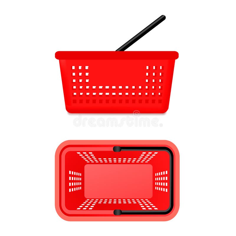 Supermarket Basket Top View Stock Illustrations – 243 Supermarket ...