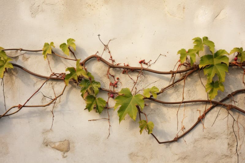 Two Vines Intertwined on a Wall Stock Image - Image of intertwined ...
