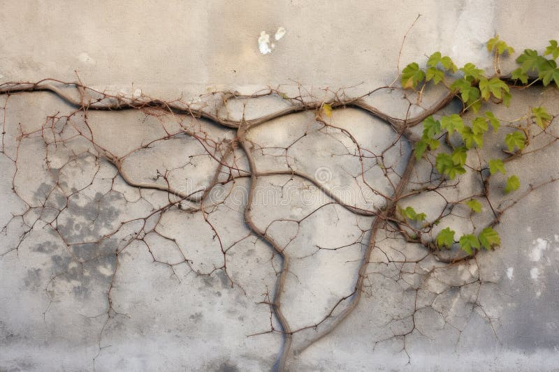 Two Vines Intertwined on a Wall Stock Illustration - Illustration of ...