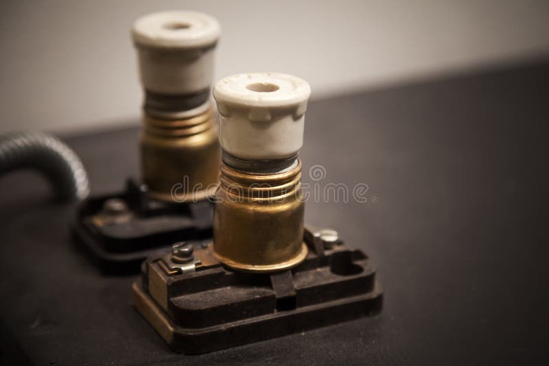 Two Vintage Electrical Fuses Stock Image - Image of fusebox, closeup ...