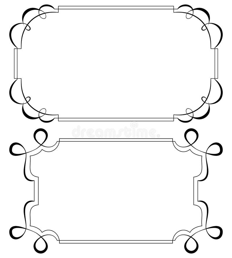 Two Vintage Horizontal Frame. Set Stock Vector - Illustration of ...