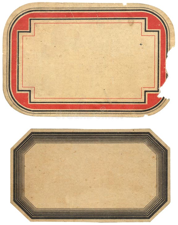 Two vintage labels stock photo. Image of vintage, labels - 4437826