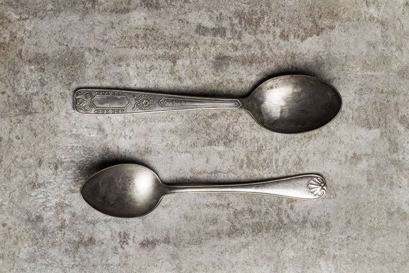 Two vintage spoons stock image. Image of retro, dishware - 125512717