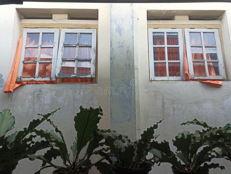 Two Vintage Windows in a House Stock Photo - Image of decoration ...