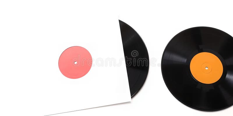 Two Vinyl Records One in a White Sleeve with a Pink Label and the Other ...