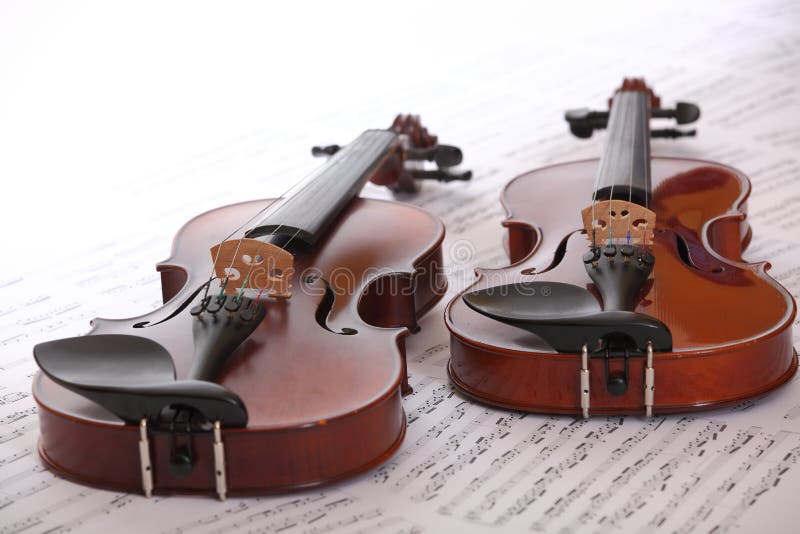 Two violins stock image. Image of white, antique, classical - 16936185