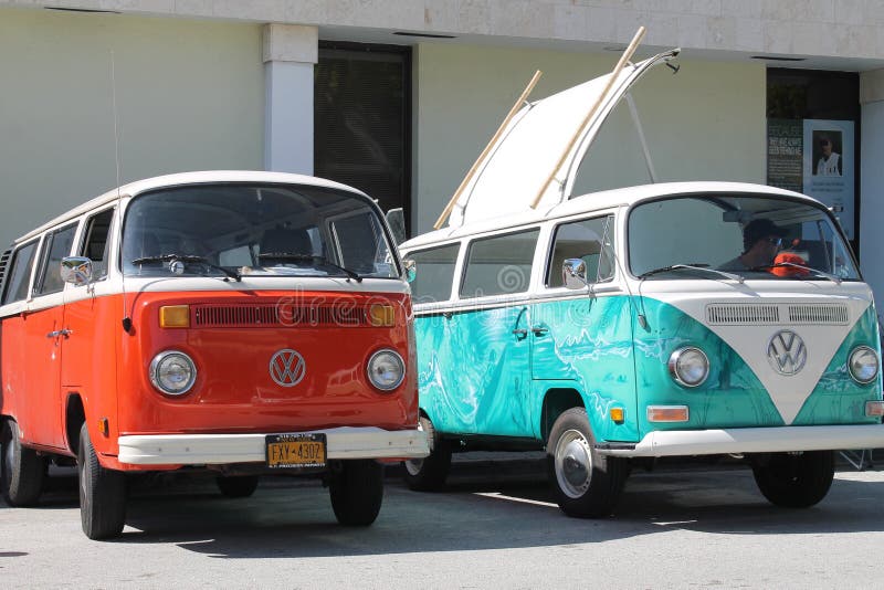 Two VW microbuses editorial photo. Image of micro, frugal - 53857406