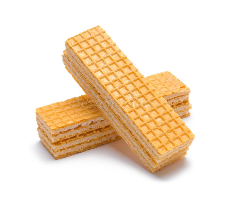 Two Waffer Cookies stock photo. Image of food, cookies - 197835678