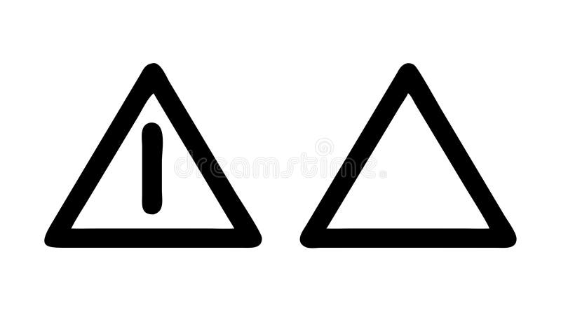 Two Warning Triangle Icons for High Alert and Caution Messages. Vector ...
