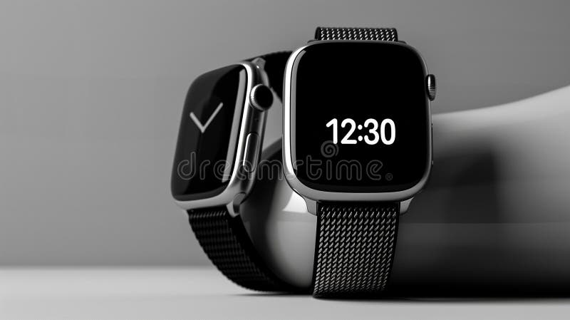 Two Watches are Displayed Side by Side, One of Which is Set To 12:30 ...