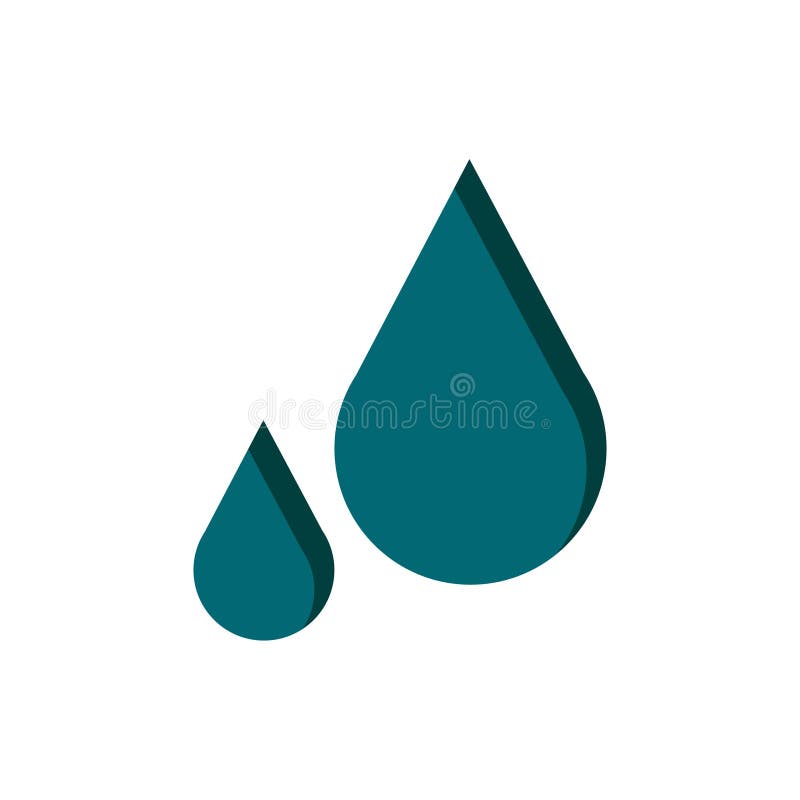 Two Water Icon. Flat Design Style. Suitable for Web, Presentations ...