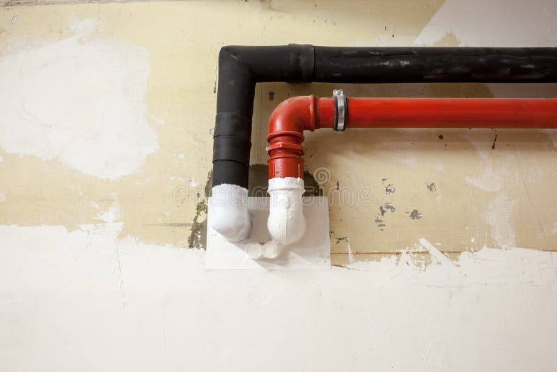 Two water pipes stock photo. Image of pipe, station - 134895650