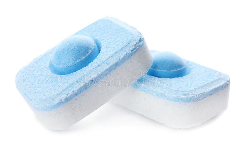 Two Water Softener Tablets Isolated on White Stock Photo - Image of ...