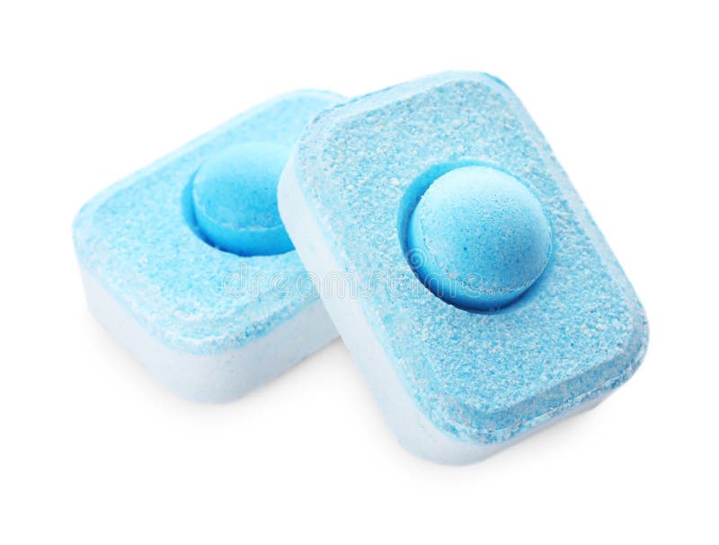 Two Water Softener Tablets Isolated on White Stock Photo - Image of ...