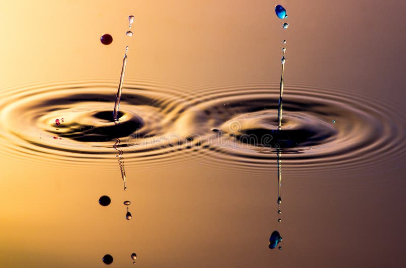 Two Water Splatter and Splash. Stock Image - Image of dropcollision ...