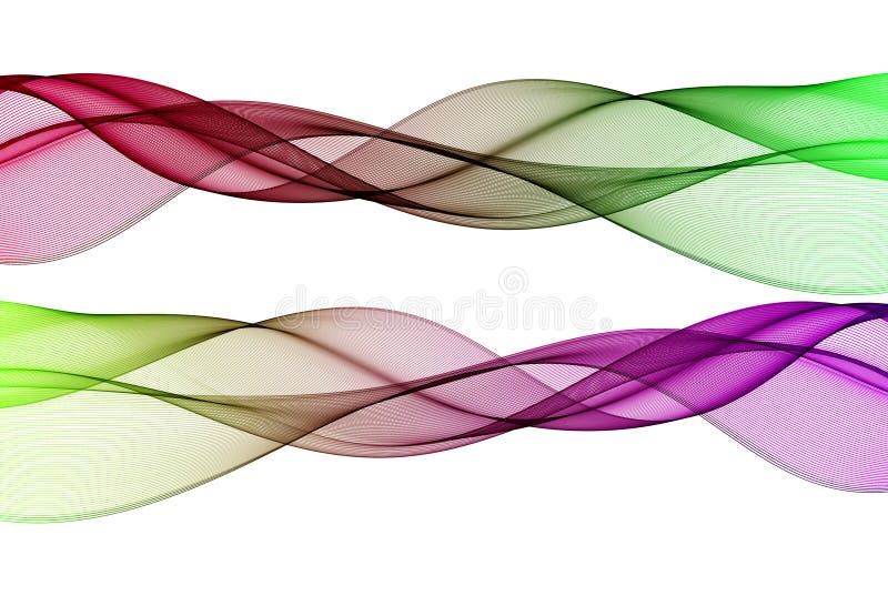 Abstract Background of Two Wavy Transparent Waves on a White Background ...