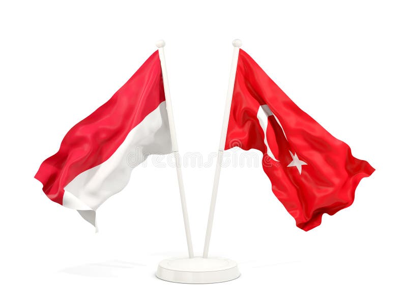 Indonesia and Turkey. the Indonesian and Turkish Flags. Official Colors ...
