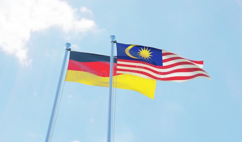 Two waving flags stock illustration. Illustration of symbol - 97160928