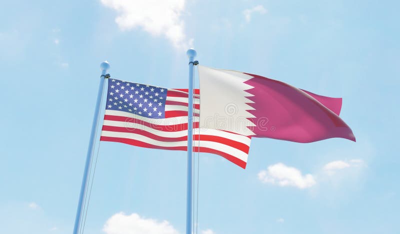 Two waving flags stock illustration. Illustration of operator - 105201452