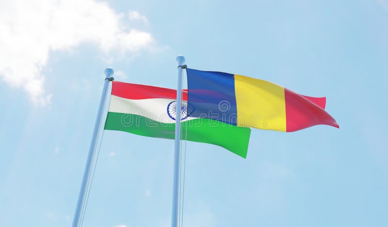 Romania and India. the Romanian and Indian Flags. Official Proportion ...