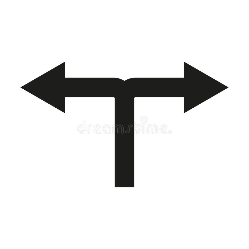 Two Way Arrow. Bidirectional Vector Icon. Black Navigation Symbol Stock ...