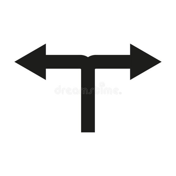 Two Way Arrow. Bidirectional Vector Icon. Black Navigation Symbol Stock ...