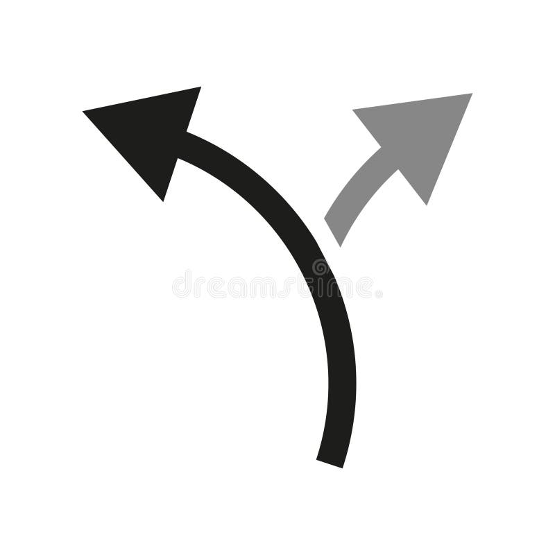 2 Way Arrow Sign Stock Illustrations – 214 2 Way Arrow Sign Stock ...