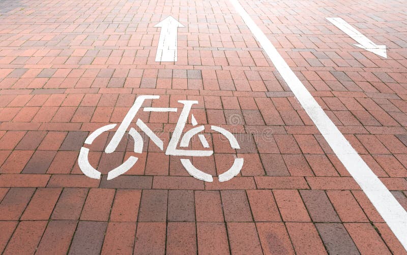 Two-way bike lane stock image. Image of track, path - 104528177