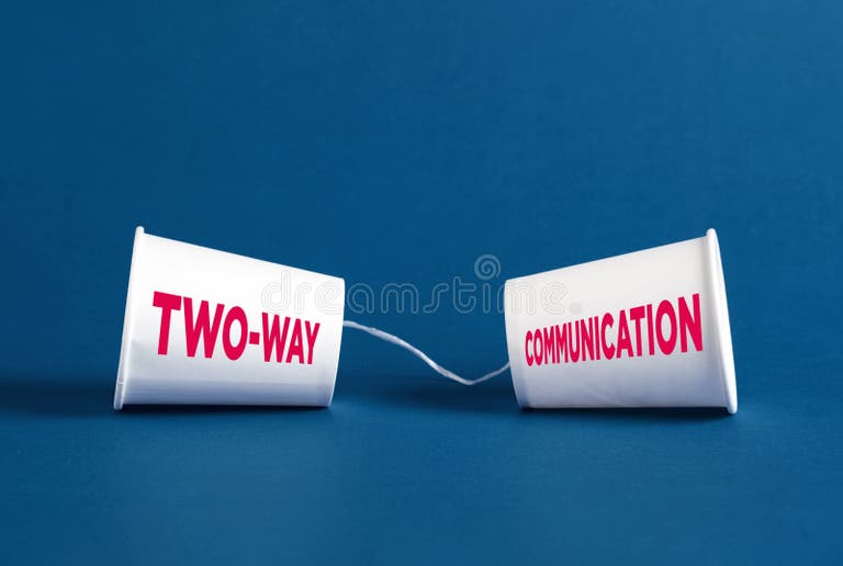 Two-way Communication Concept Represented by Plastic Cups and String on ...